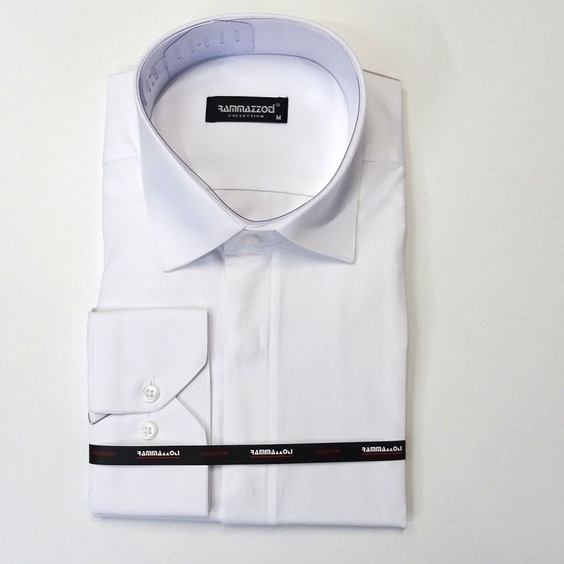 RAMMAZZOTI ΠΟΥΚΑΜΙΣΟ REGULAR FIT - WHITE| ΑΝΔΡΙΚΑ ΡΟΥΧΑ | ΠΟΥΚΑΜΙΣΑ